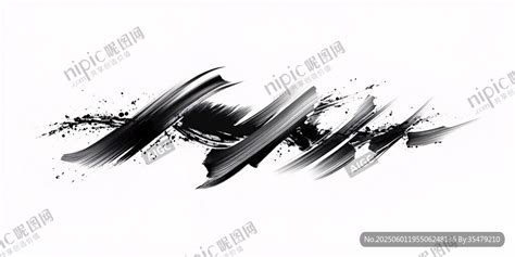 Ai创作图水墨 笔触 线条 抽象 艺术 图案 黑白 墨痕 飞溅 纹理 笔刷 痕迹 创意 设计 元素 昵图网