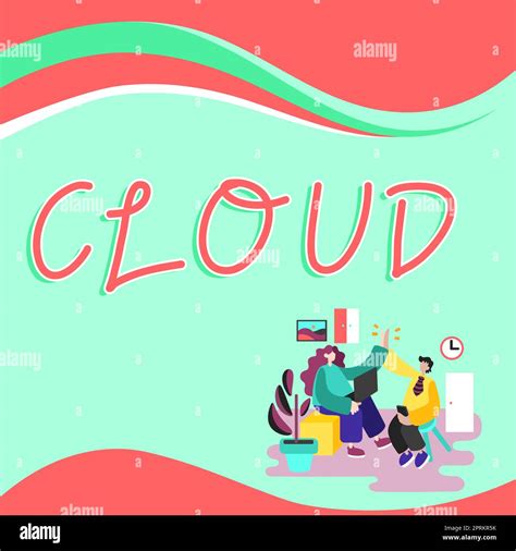 Text Caption Presenting Cloud Internet Concept Running Workloads Remotely Over Internet In