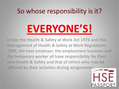 Hse Presentation Health And Safety Passport Scheme 2011