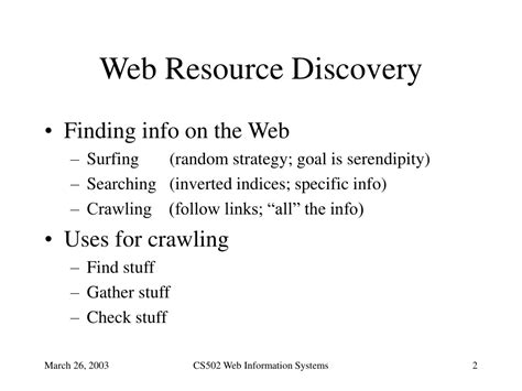 Ppt Unveiling The Web Discovering Resources With Crawling Powerpoint Presentation Id 9506094