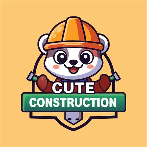 Cute Construction Logo Design 53670717 Vector Art At Vecteezy