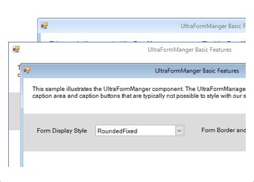 フォームマネージャー Infragistics Ultimate UI for Windows Forms インフラジスティックス