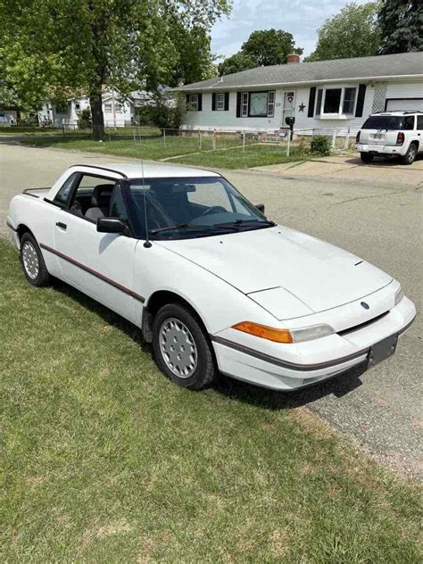 1991 Mercury Capri Convertible White Fwd Manual For Sale