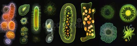 Evolving Bacteria Showcasing Diverse Forms And Structures In Natural