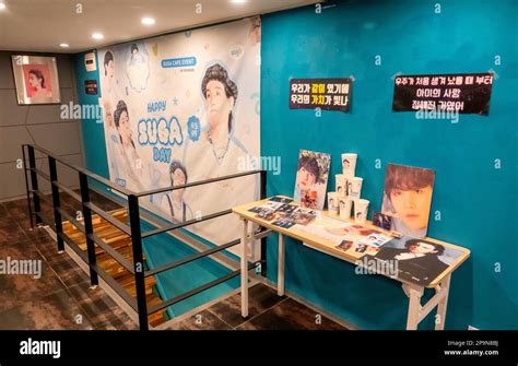 Bts Sugas Birthday Mar 1 2023 A Cafe Decorated To Celebrate Bts Member Sugas Birthday In