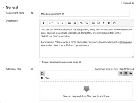 The Moodle Assignment Collect And Grade Submitted Work Instructional Design Technology