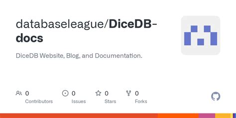 Github Databaseleaguedicedb Docs Dicedb Website Blog And