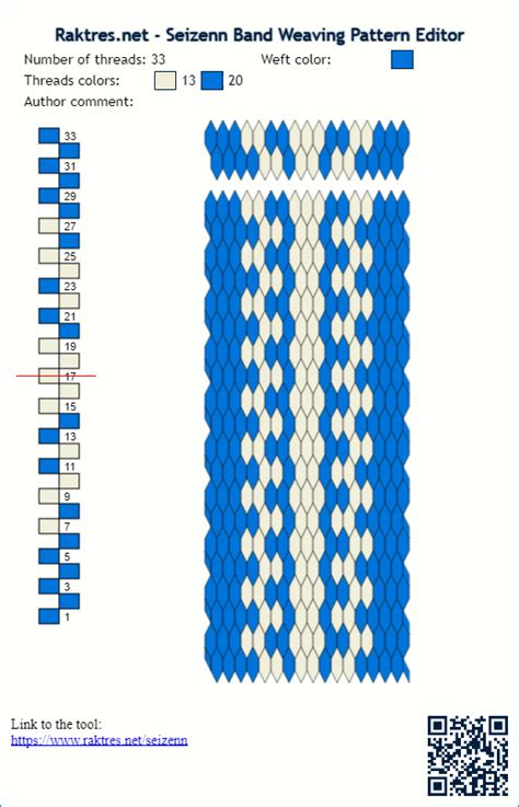 Blue And White Inkle Weaving Pattern