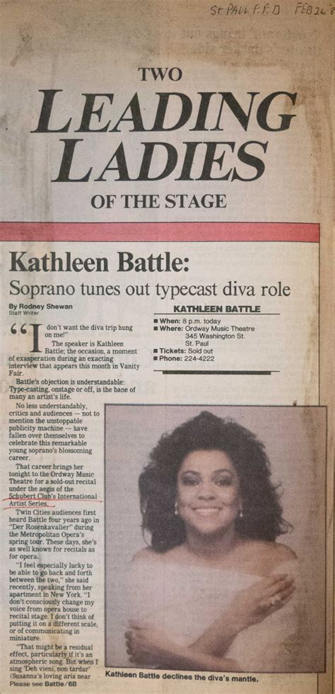 Kathleen Battle Schubert Club