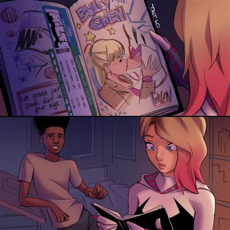 Spider Gwen Gwen Stacy And Miles Morales Marvel And 4 More Drawn By