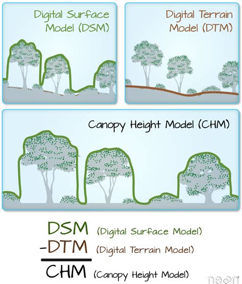 Dem Chm Canopy Height Model Dsm Digital Surface Model Dtm Digital Terrain Model
