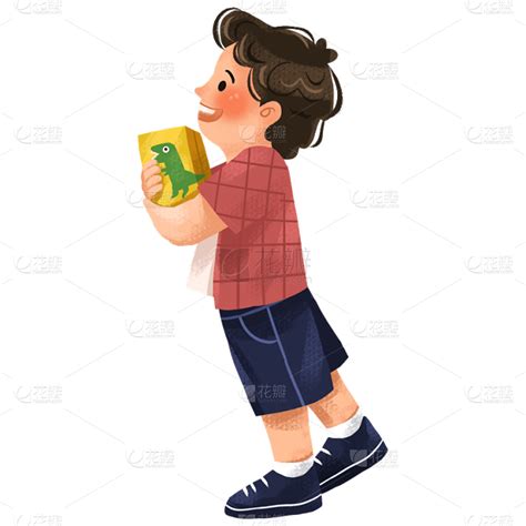 手绘肌理 人物插画贴纸 男孩