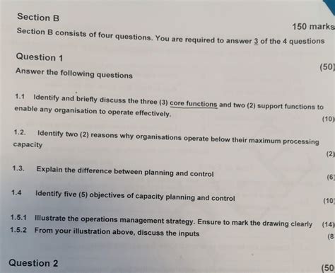 Solved Section B Section B Consists Of Four Questions You Chegg Com