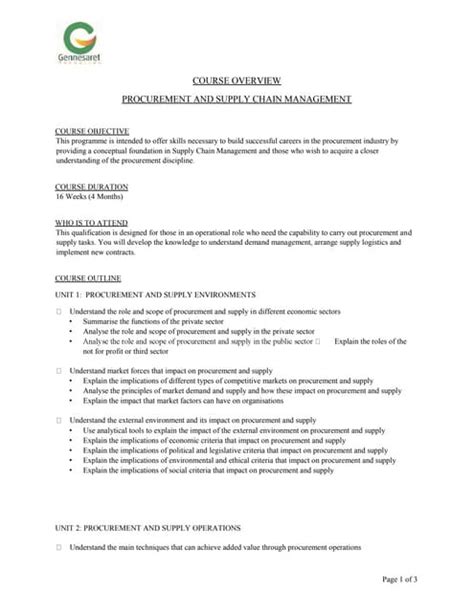 Procurement Supply Chain Management Rev01 Docx