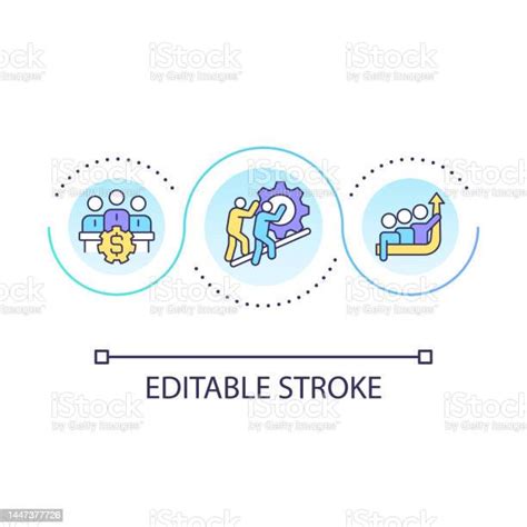 Productive Teamwork Loop Concept Icon Stock Illustration Download Image Now Abstract Art