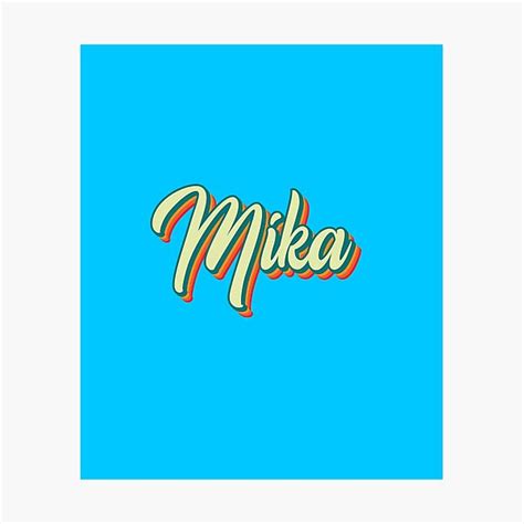Mika Name Label In Retro Color Photographic Print For Sale By