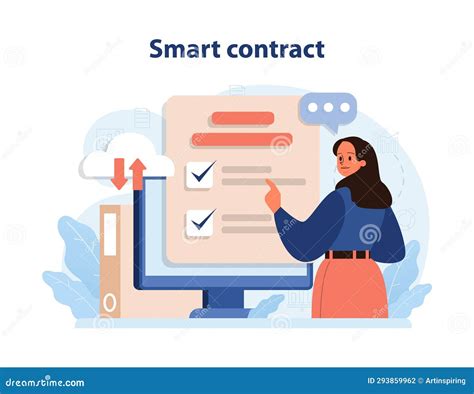 Defi Decentralized Finance Digital Smart Contract Electronic Document Stock Vector