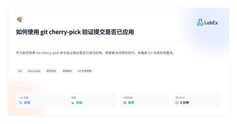 如何使用 Git Cherry Pick 验证提交是否已应用 Labex