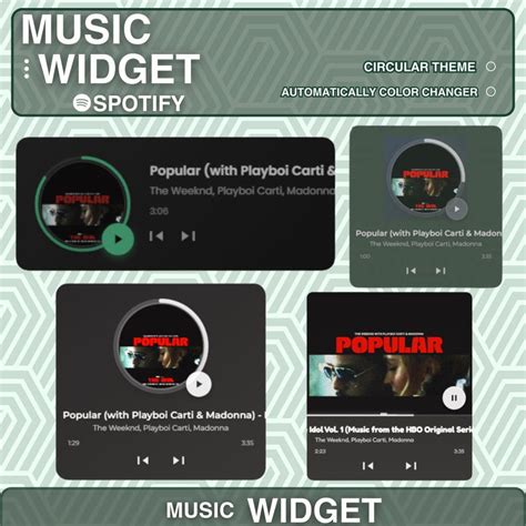 Spotify Widget Circular Themed Spotify Music Widget Twitch Youtube Kick Stream Spotify
