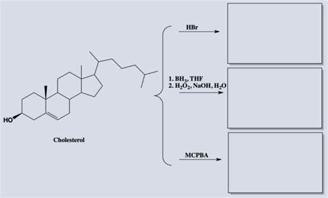 Solved Hbr 1 ВН The 2 H4o2 Naoh H2o НО Cholesterol