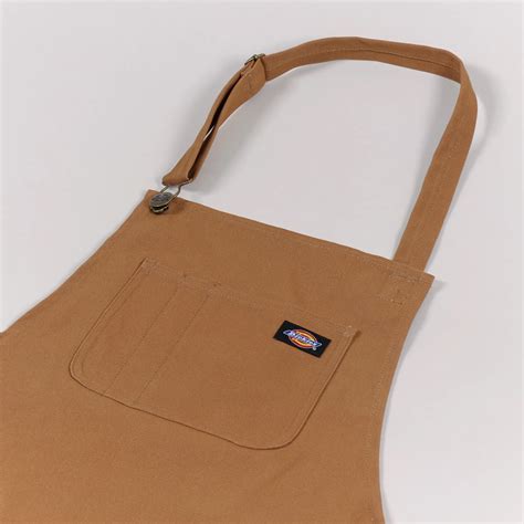 Dickies Lifestyle Mens Workwear Canvas Bib Apron Brown Duck