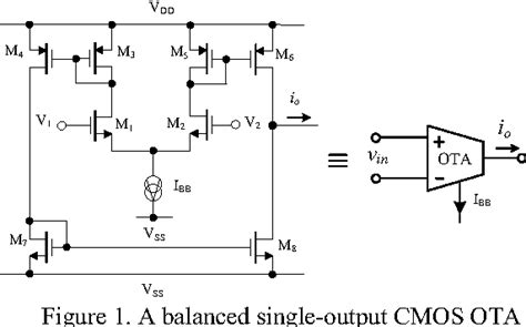 Figure 1 From A Wide Tunable Range Cmos Ota Semantic Scholar