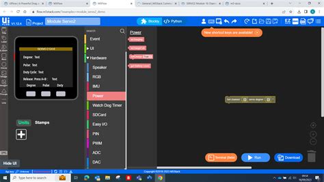 Core 2 Using Servo 2 And Setting M Bus Power Mode In Uiflow M5stack Community