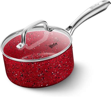1qt Nonstick Saucepan With Lid 1pcs Granite Small Pot Ultra Nonstick 1 Quart Sauce Pan For