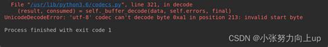 unicodedecodeerror ‘utf 8‘ codec can‘t decode byte in position invalid continuation byte报错解决