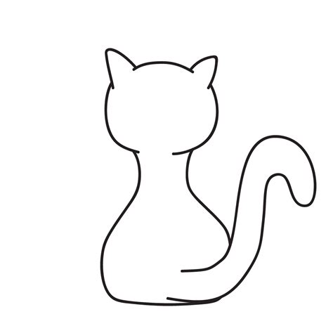 Simple Cat Drawing 