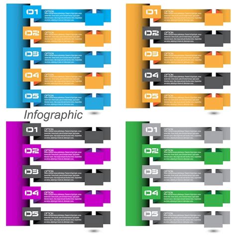 단계 및 옵션이 포함된 컬렉션 인포그래픽 프리미엄 벡터 단계 및 옵션이 포함된 컬렉션 인포그래픽 프리미엄 벡터