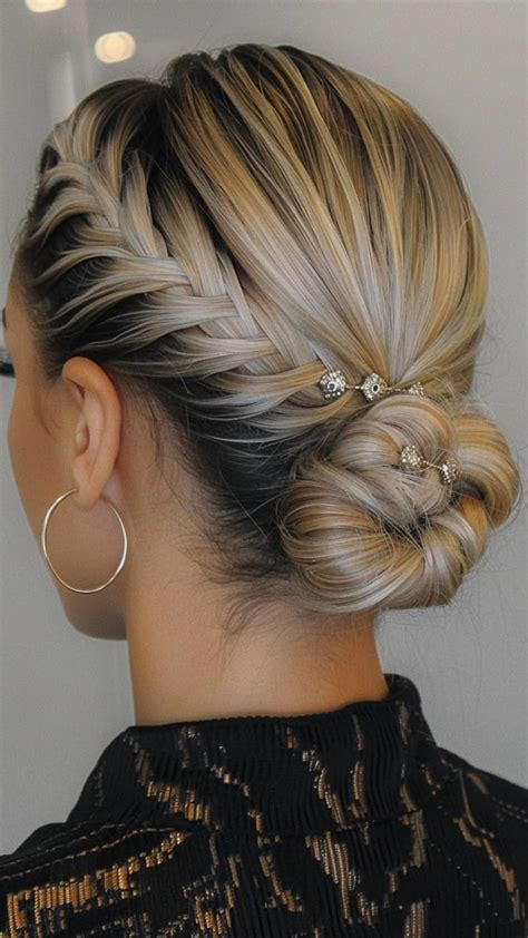 Hair Up For Fine Hair Braided Bun For Short Hair Braids Into A Low