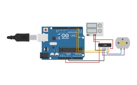 Circuit Design Arduino Motor Driving Example Tinkercad Circuit Design Arduino Motor Driving Example Tinkercad