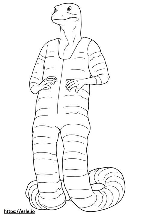 Spotted Python Full Body Coloring Page