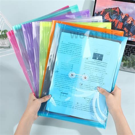 A4 Envelope File A4 Rope Document File Vertical Horizontal Fail Tali Saiz A4透明信封文件夹 档案袋