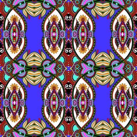 Premium Vector Geometry Vintage Floral Seamless Pattern