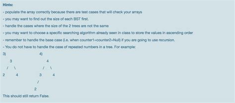 Solved Write A C Function That Returns True If Two Trees