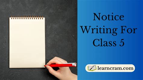 Notice Writing For Class 5 Format Topics Examples Exercises Learn Cram