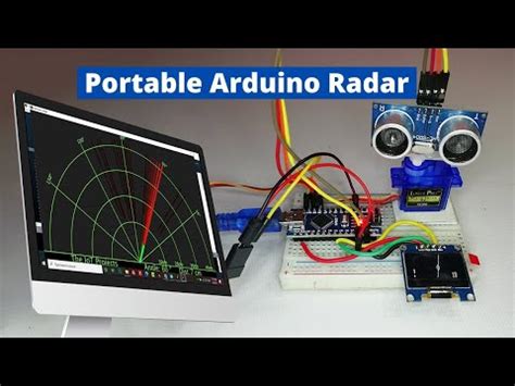Portable Arduino Radar Using Ultrasonic Sensor Servo Motor And OLED Display YouTube