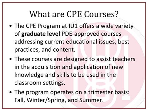 Ppt Cpe Course Instructors Meeting Powerpoint Presentation Free Download Id 4324913