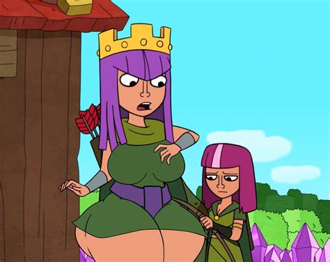 Rule 34 2girls Archer Clash Of Clans Archer Queen Clash Of Clans