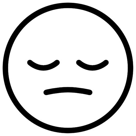 Грустный Смайлик Картинки Раскраски —