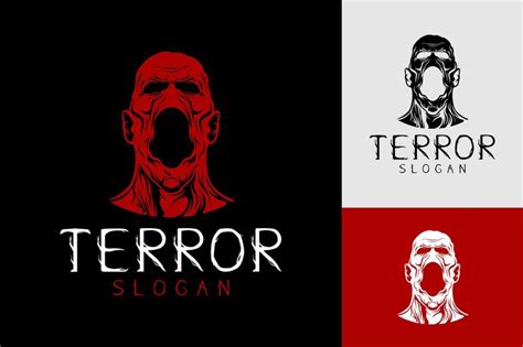 Premium Vector Demon Terror Horror Vector Logo Design