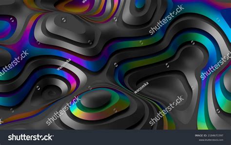3d 렌더링 화려한 무지개빛 곡선 모양과 스톡 일러스트 2184671597 Shutterstock