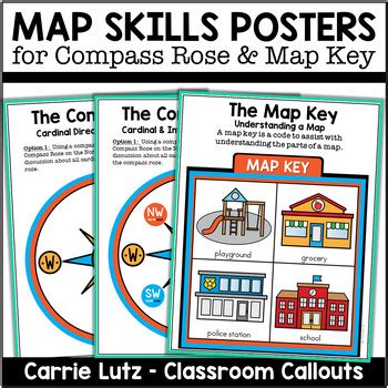 First Grade Map Skills Worksheets Reading A Map Cardinal Directions
