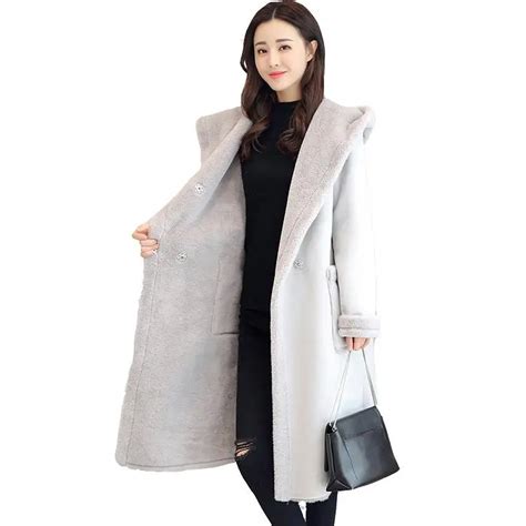 Женская кожаная куртка пальто из искусственной замши зимняя мотоциклетная куртка с капюшоном