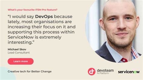 Devoteam N Platform On Linkedin Servicenow Itsm Pro Devops In A
