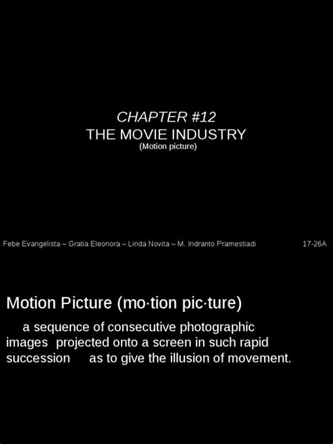 Overview Of The Motion Picture Industry Pdf Intellectual Works