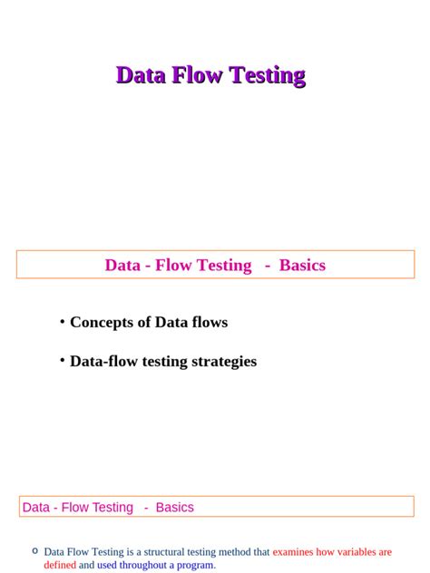 Data Flow Testing Unit2 Part2 Pdf Variable Computer Science Computer Program