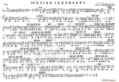 父亲的恩情重如泰山劝爱宝 歌谱简谱网